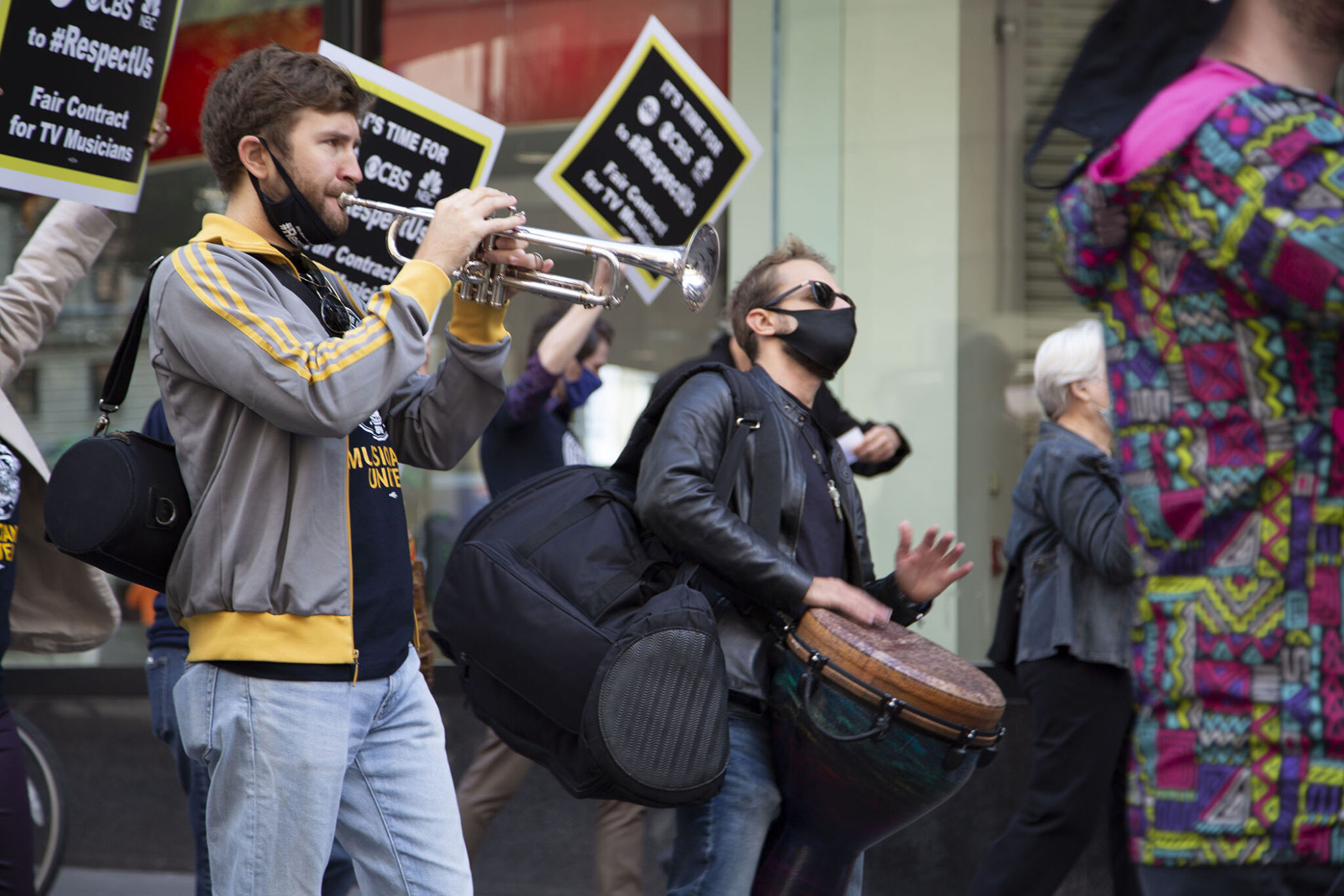 TV Musicians Rally & March through Times Square to Demand a Fair ...